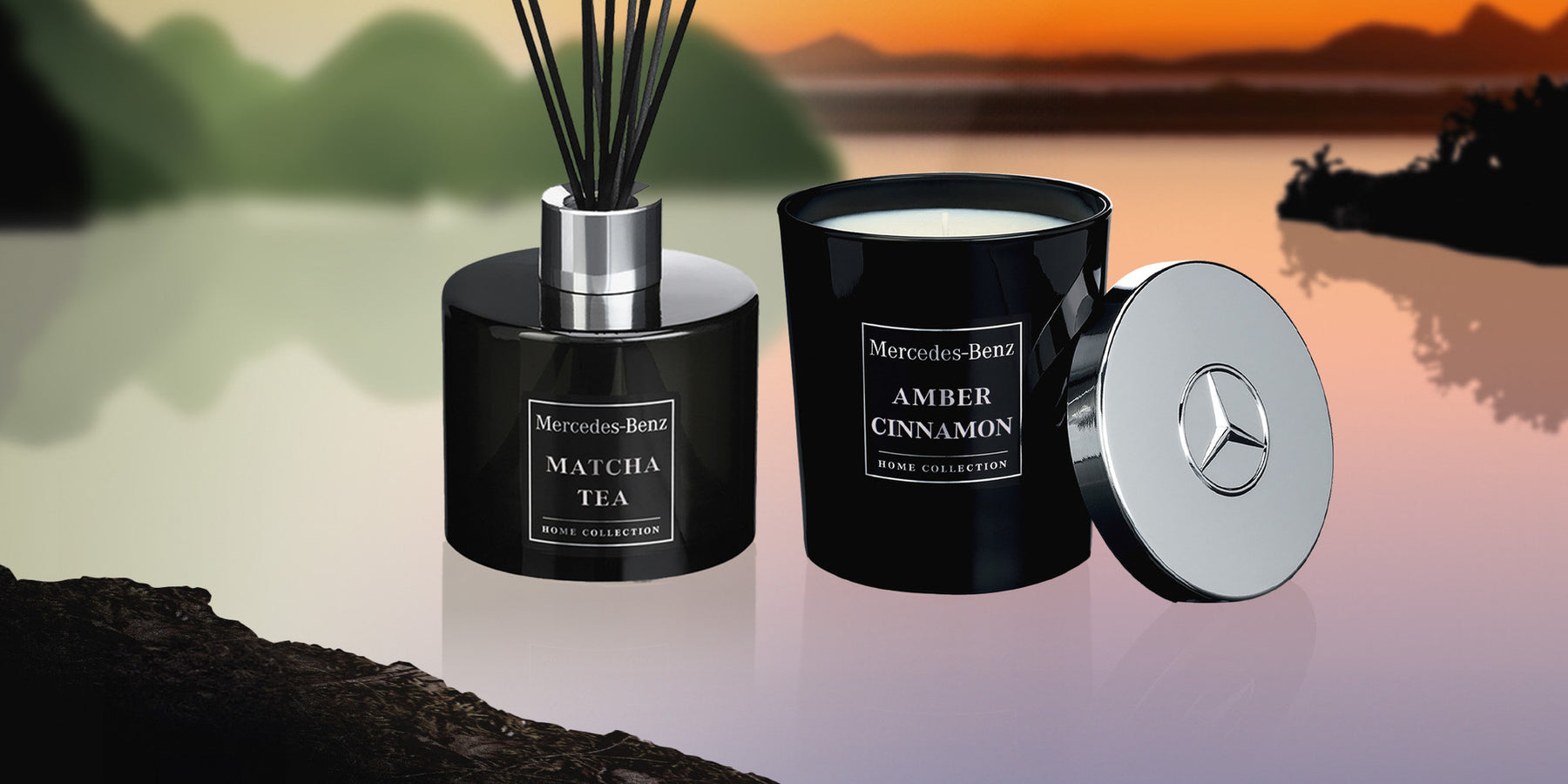 Parfums d'intérieur Mercedes-Benz : bougies parfumées et diffuseurs